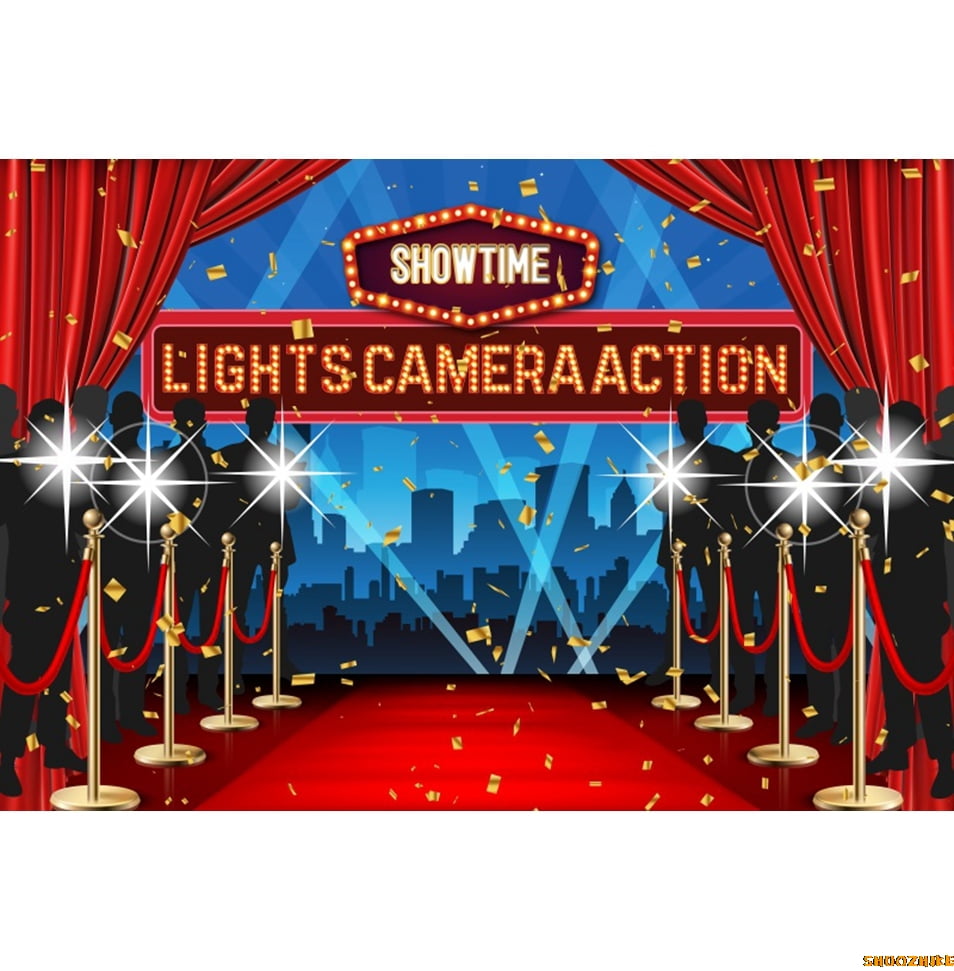 VIP Carpet Movie Theme Backdrop Birthday Party Star Evt Curtain Light ...
