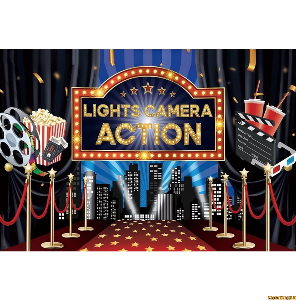 VIP Carpet Movie Theme Backdrop Birthday Party Star Evt Curtain Light ...