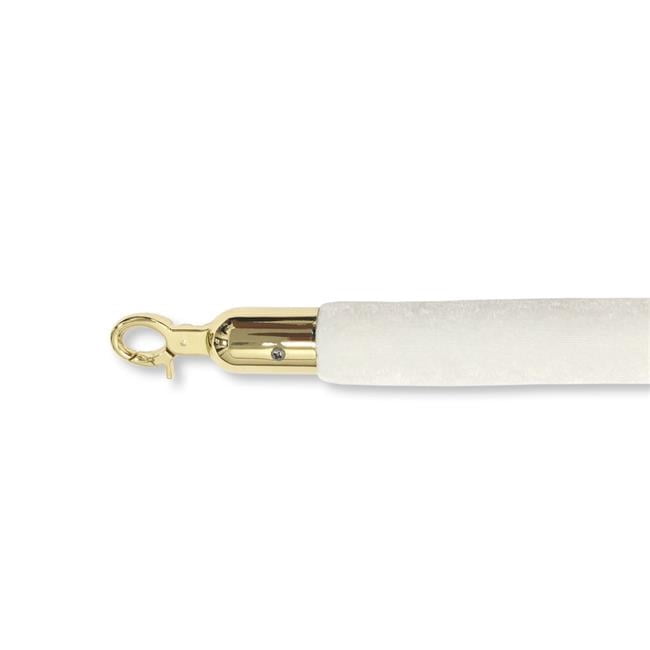 VIP Crowd Control 1650 72 in. Velour Closable Hooks, White & Gold ...