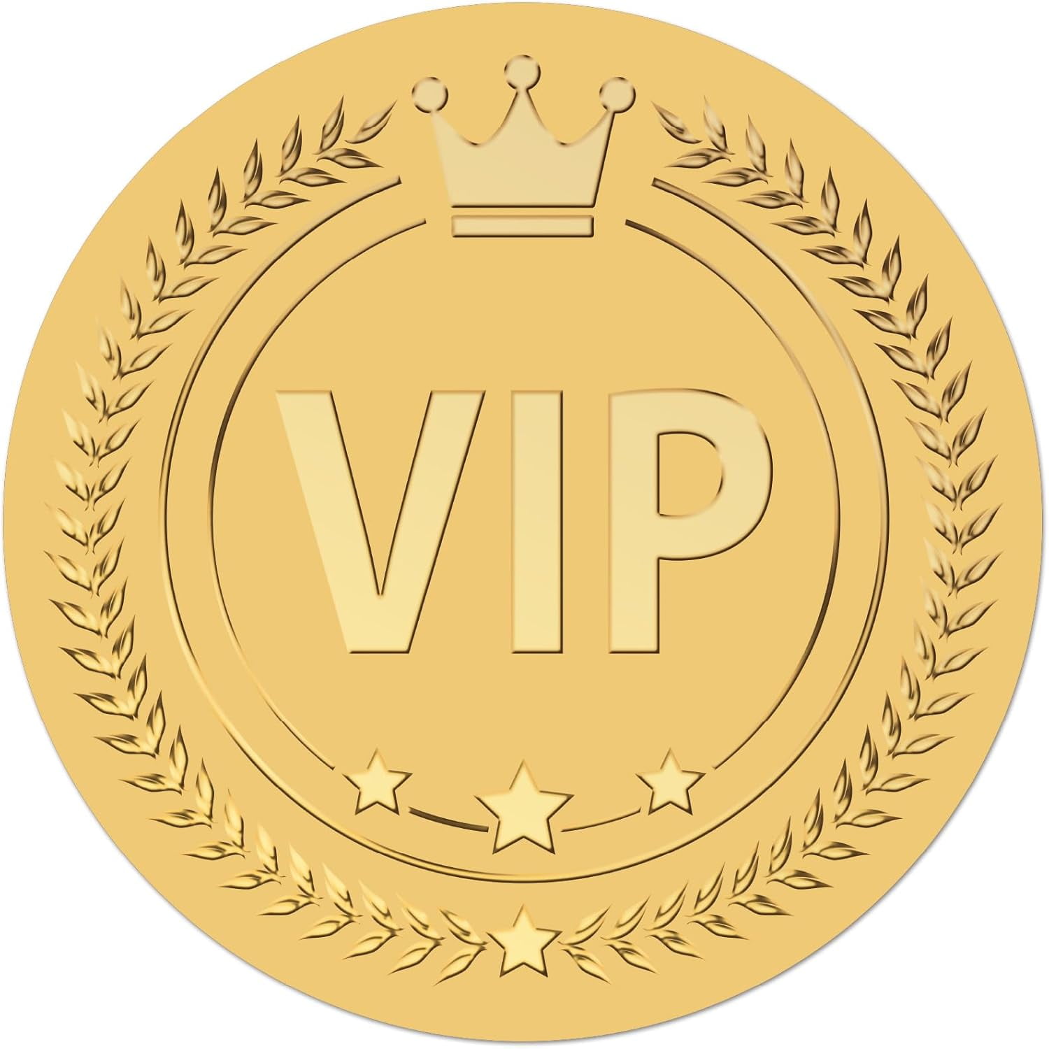 VIP Crown Envelope Seals Sticker Gold Foil Stickers 100Pcs 2" Vintage ...