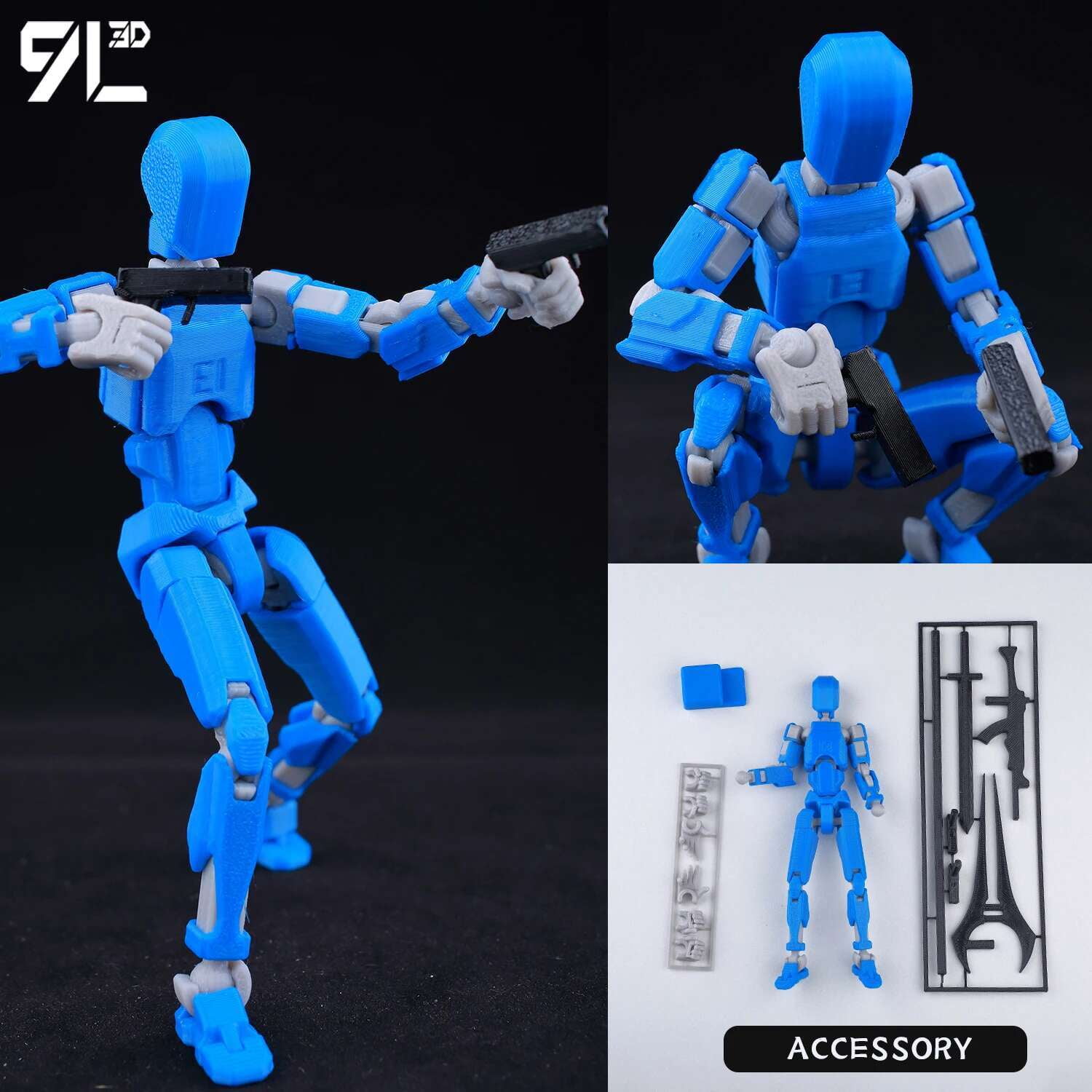 VIP-Dropshipping 9L3D Printed Lucky Dummy 13 Action Figures Movable ...
