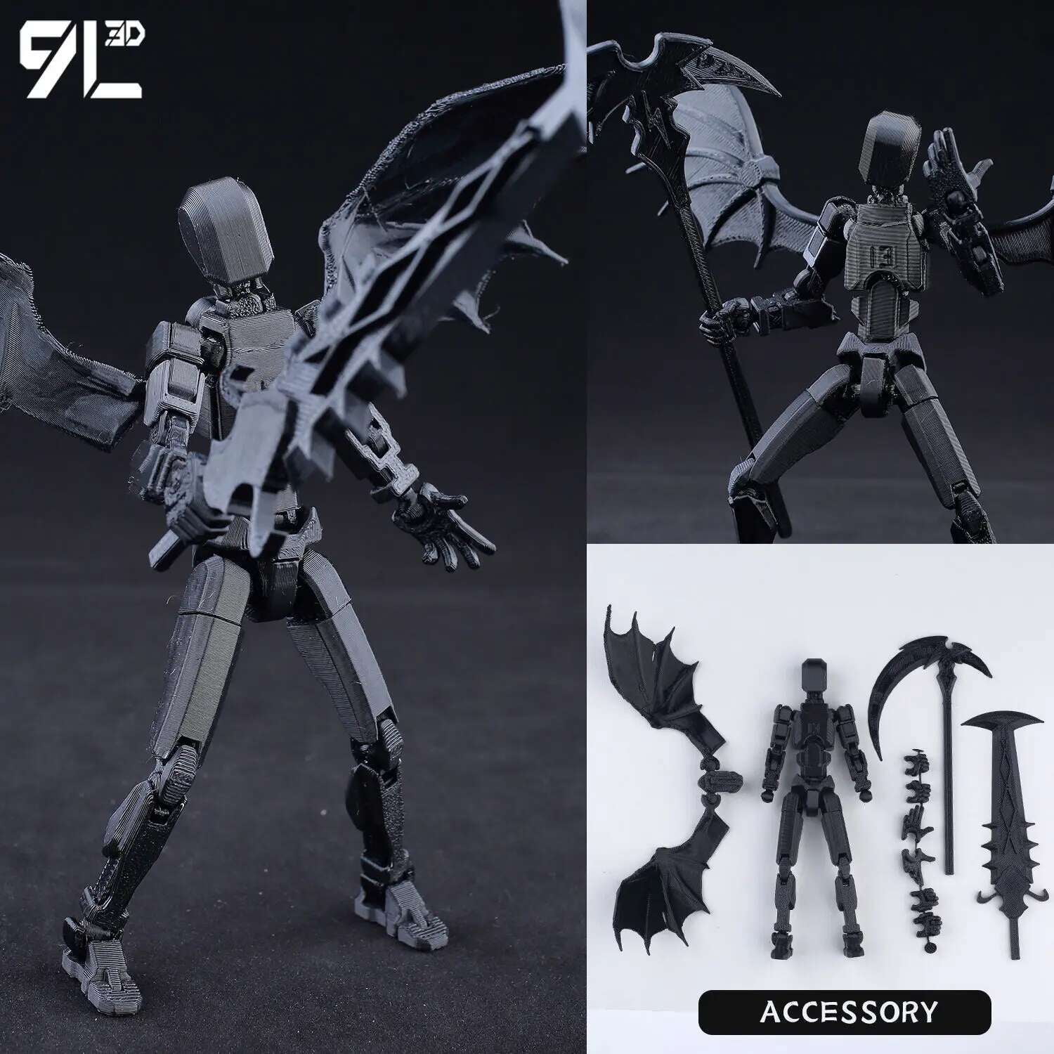 VIP-Dropshipping 9L3D Printed Lucky Dummy 13 Action Figures Movable ...