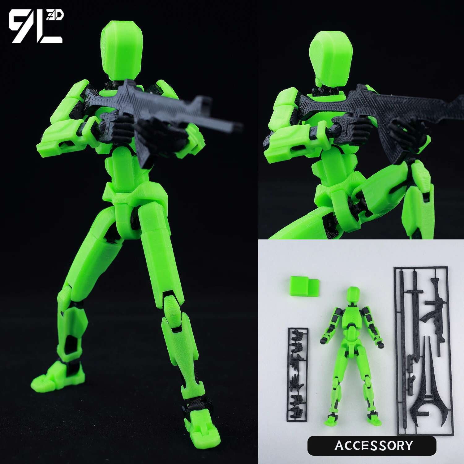 VIP-Dropshipping 9L3D Printed Lucky Dummy 13 Action Figures Movable ...