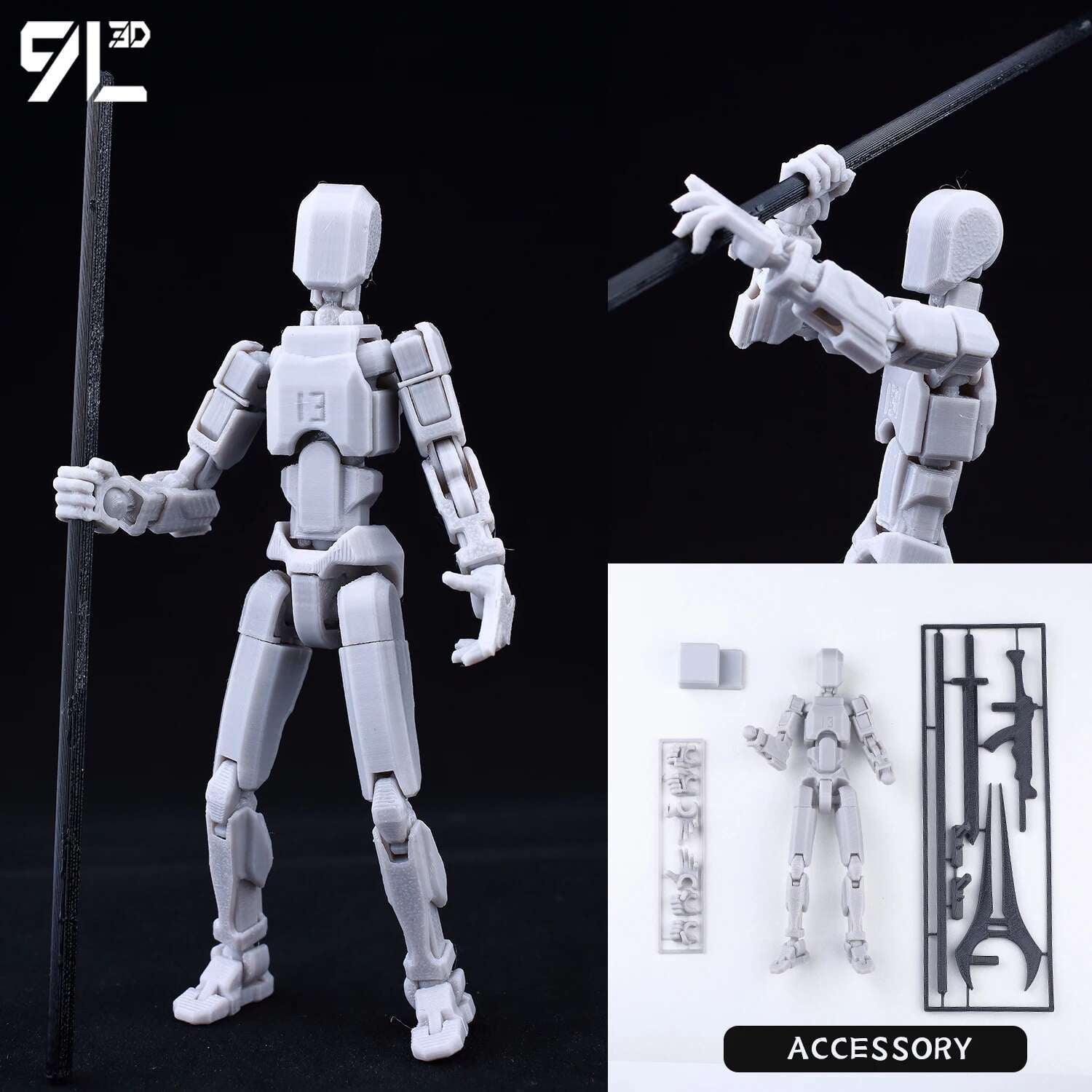 VIP-Dropshipping 9L3D Printed Lucky Dummy 13 Action Figures Movable ...