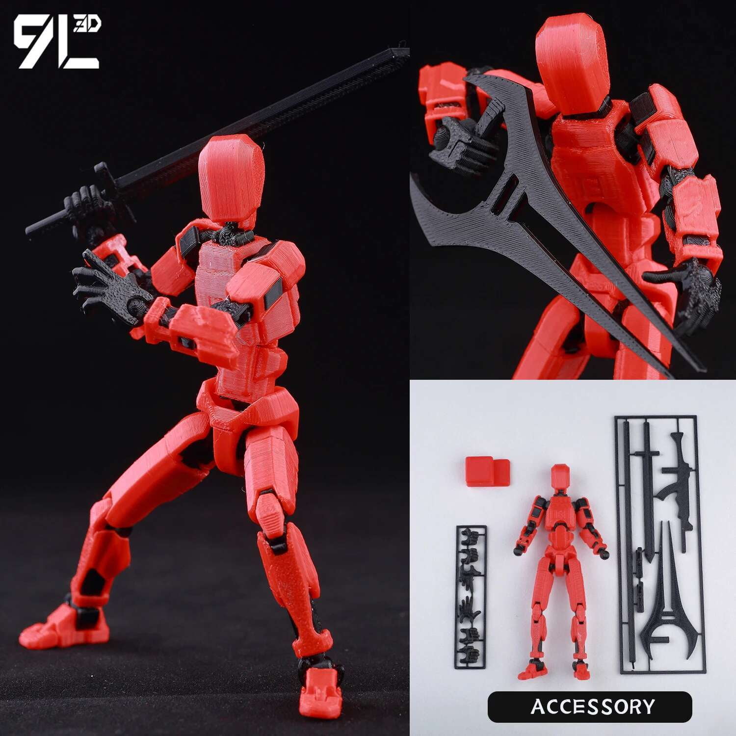 VIP-Dropshipping 9L3D Printed Lucky Dummy 13 Action Figures Movable ...