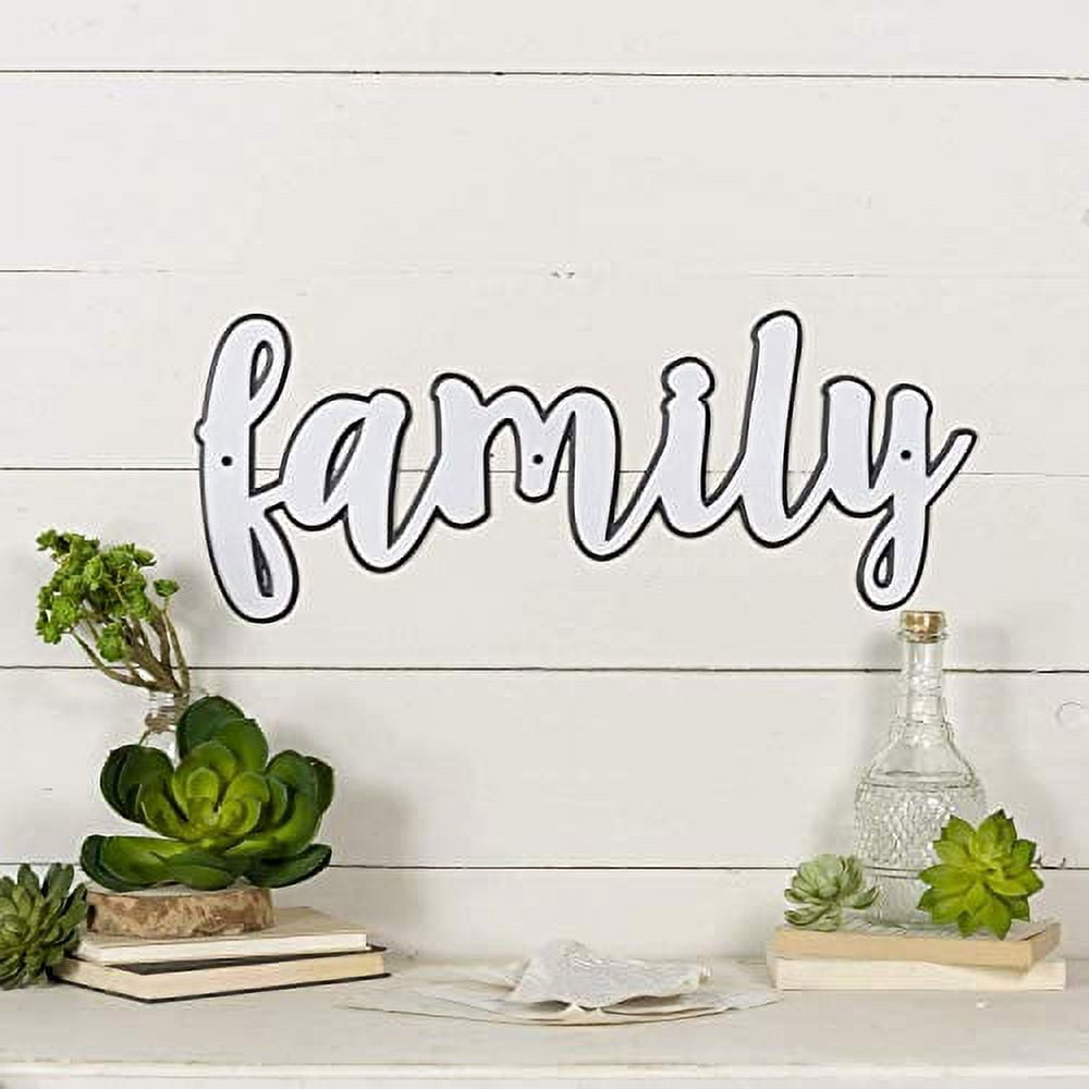 VIP FC1013 Word Family Wall Decor, 24-inch Width, Metal - Walmart.com