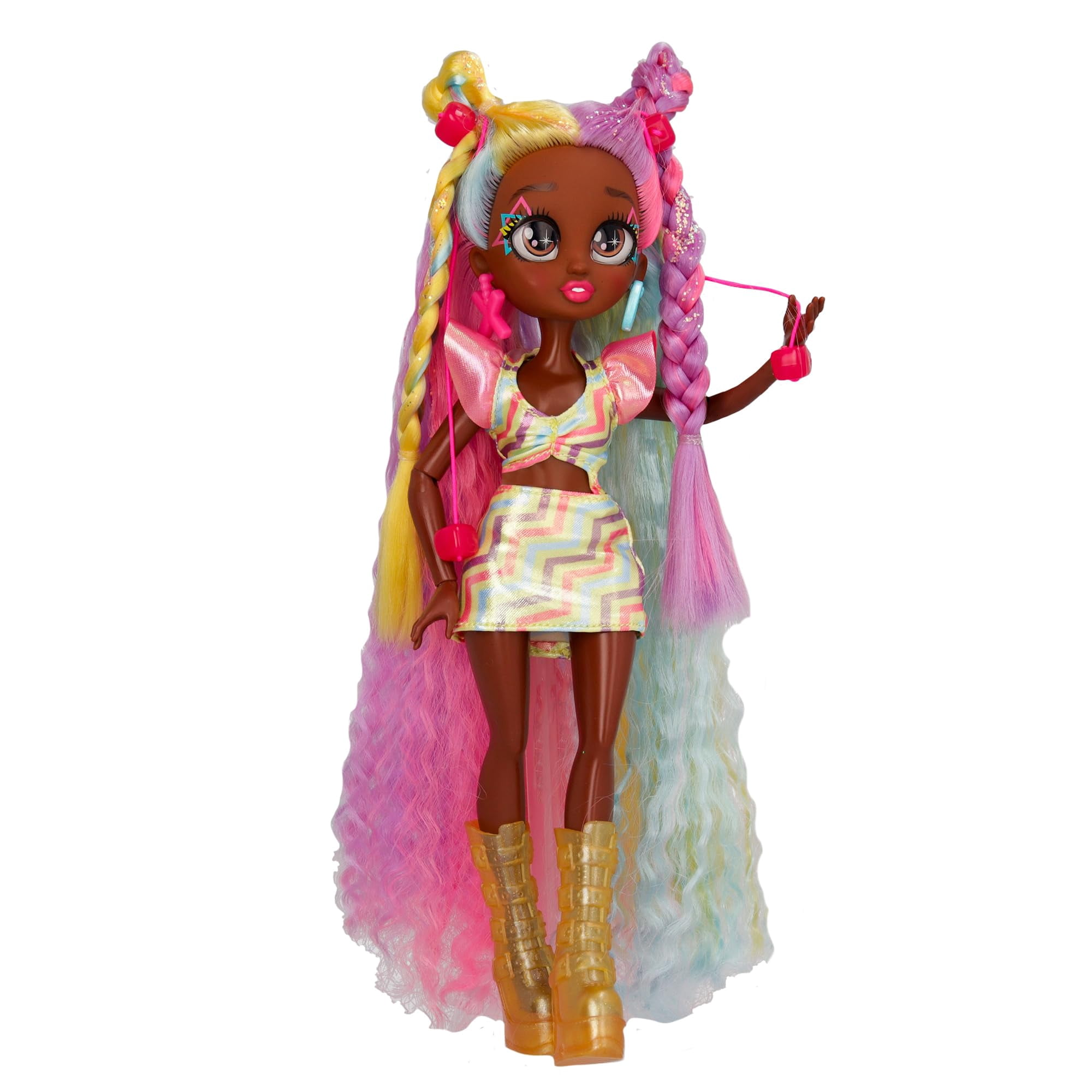 VIP Girls Hair Makeover Evelyn Fashion Doll with 11" Colorful Long ...