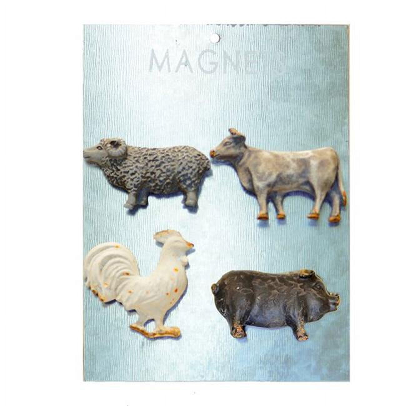 Pewter Farm Animal Magnets, Set Of 4 - Walmart.com