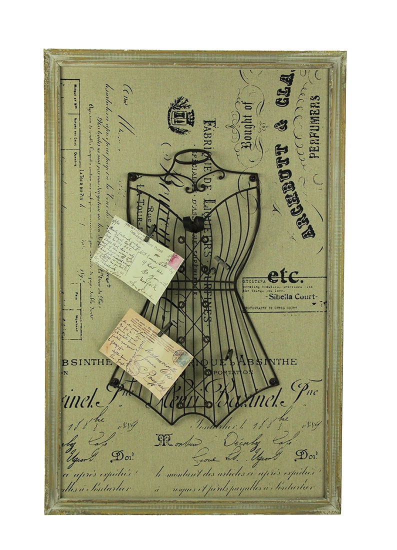 VIP Home and Garden Vintage Corset Form Wood Wall Art Sculpture 34 ...