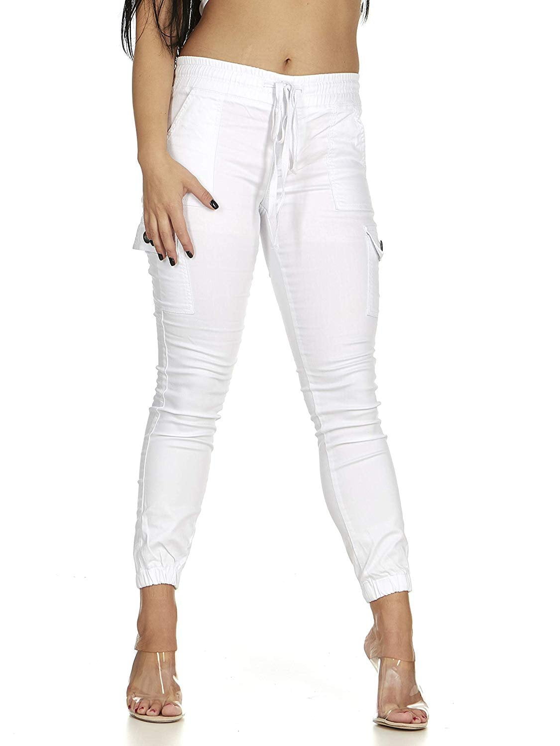 VIP JEANS CG Collection Cargo High Waisted Jogger Skinny Drawstring ...