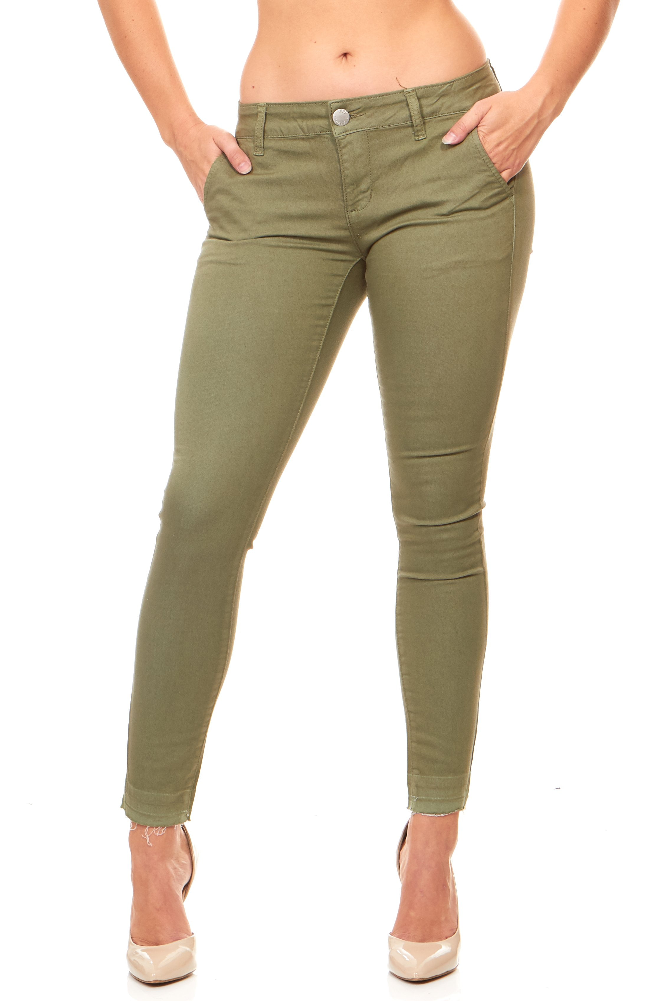 VIP Jeans Juniors Trouser side slant Pocket Skinny khaki, olive, navy ...