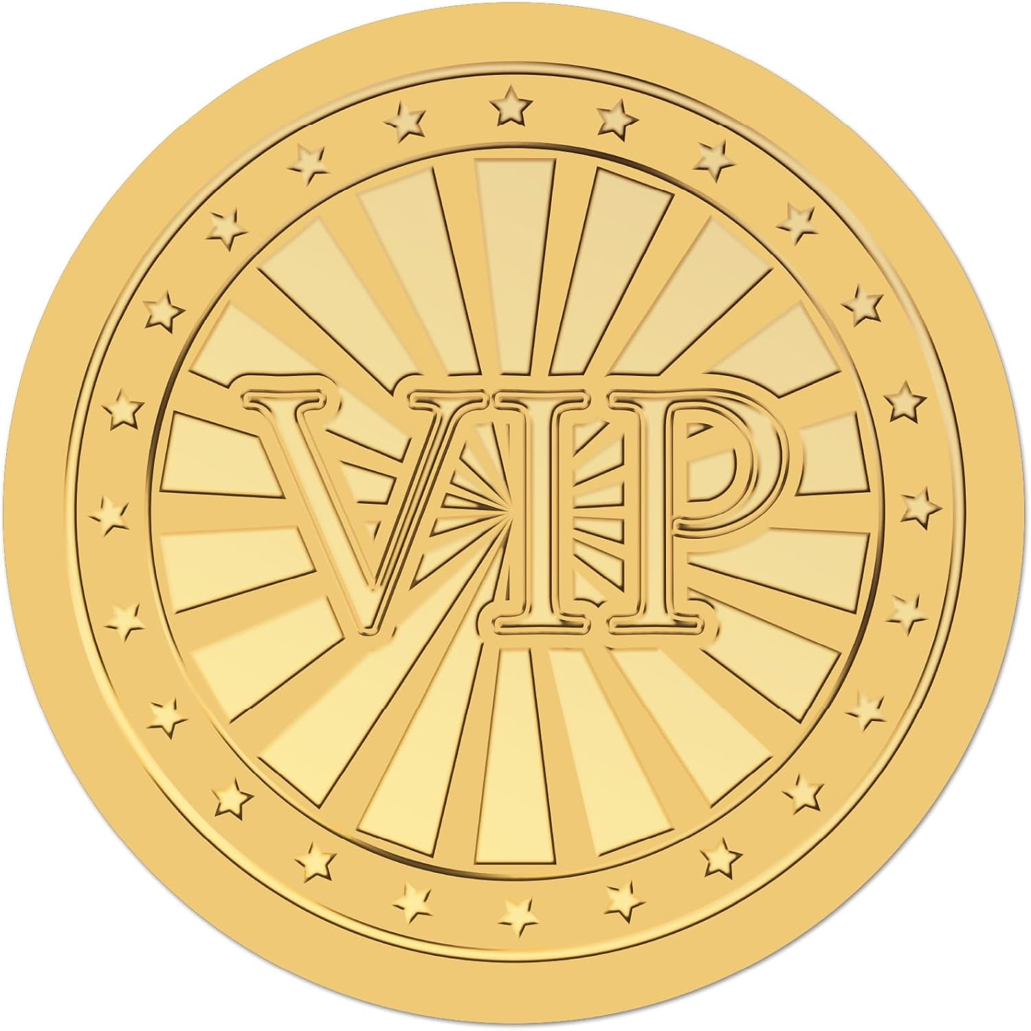 VIP Stickers 100Pcs 2" Envelope Gold Embossed Envelope Seals Stickers ...