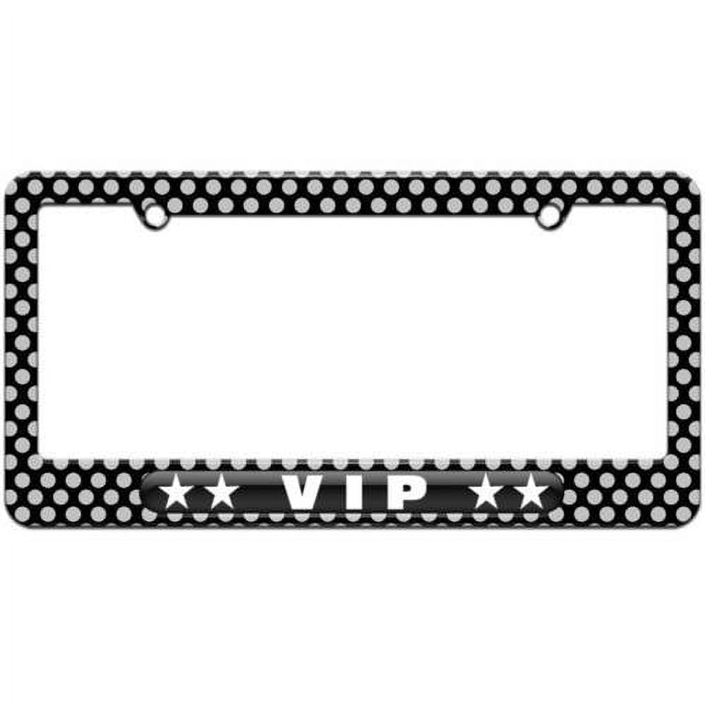VIP Very Important Person, Stars License Plate Tag Frame, Polka Dots ...