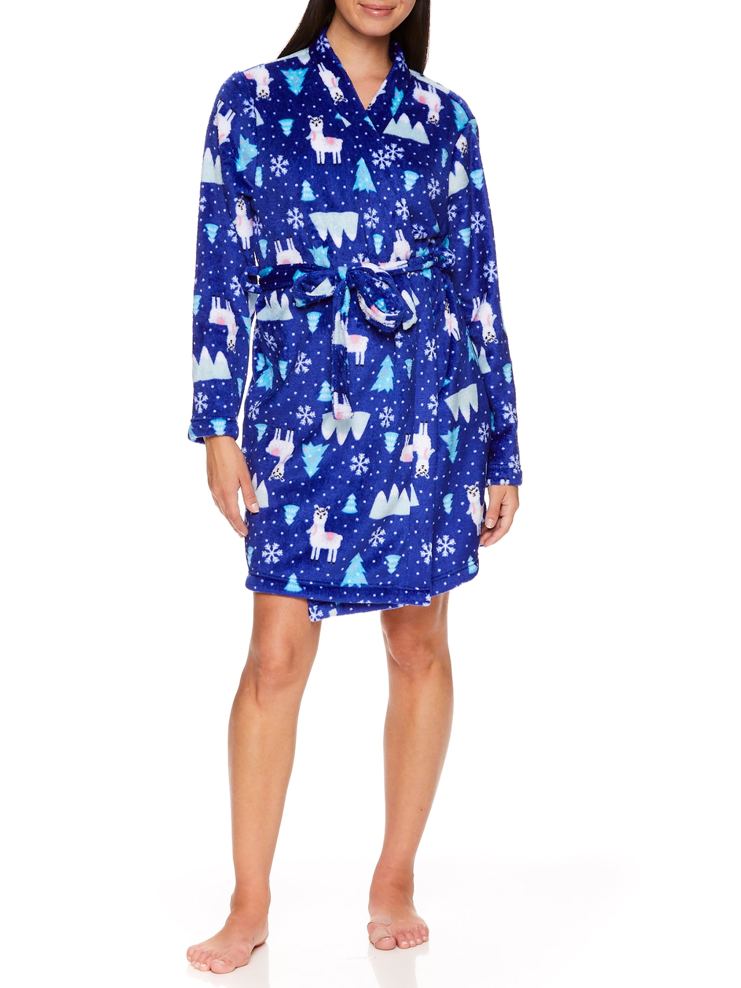 VIP Women's & Women's Plus Plush Pajama Sleep Robe - Walmart.com