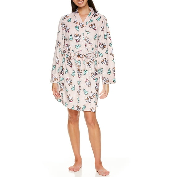 VIP Women's & Women's Plus Plush Pajama Sleep Robe - Walmart.com