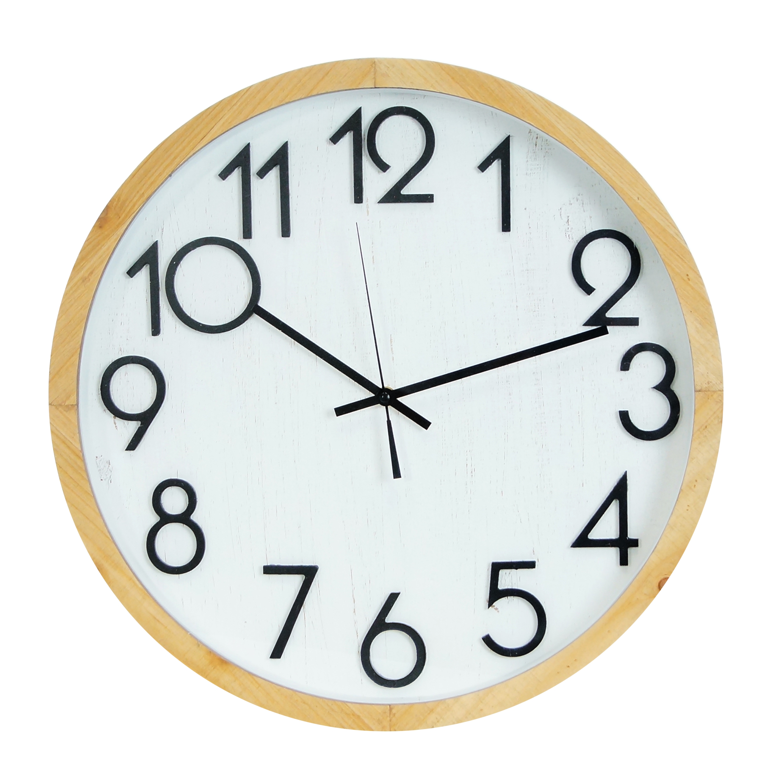VIP Wood 18 in. White Wall Clock - Walmart.com