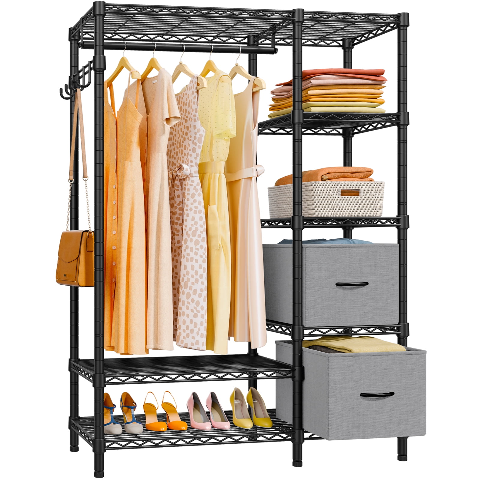 VIPEK Clothes Rack with Shelves Garment Rack with Drawers, Portable ...