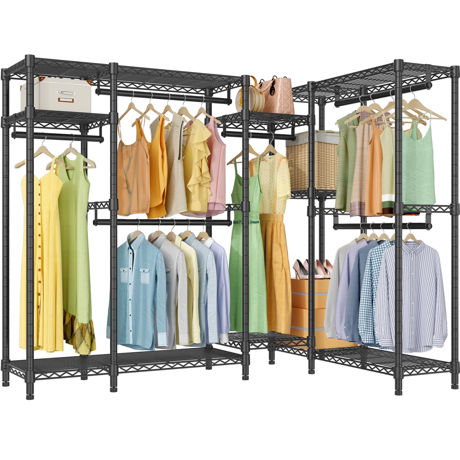 VIPEK L22 Corner Clothes Rack, L Shaped Heavy Duty Garment Rack, Corner ...