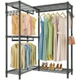 VIPEK L4 Heavy Duty Standing Metal Garment Rack, L Shaped Organizer ...