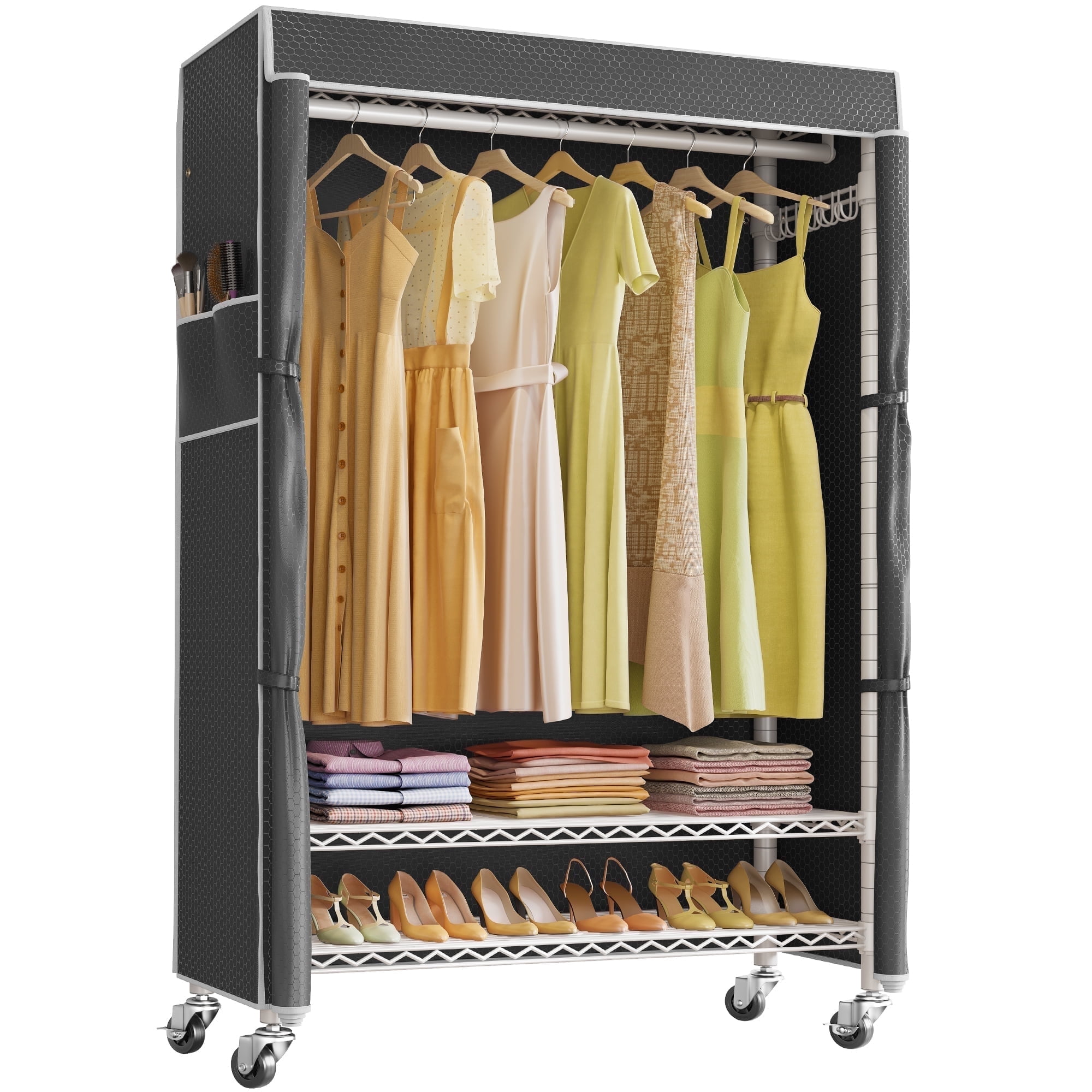 VIPEK R1C Plus Garment Rack with Cover Rolling Clothes Rack with ...
