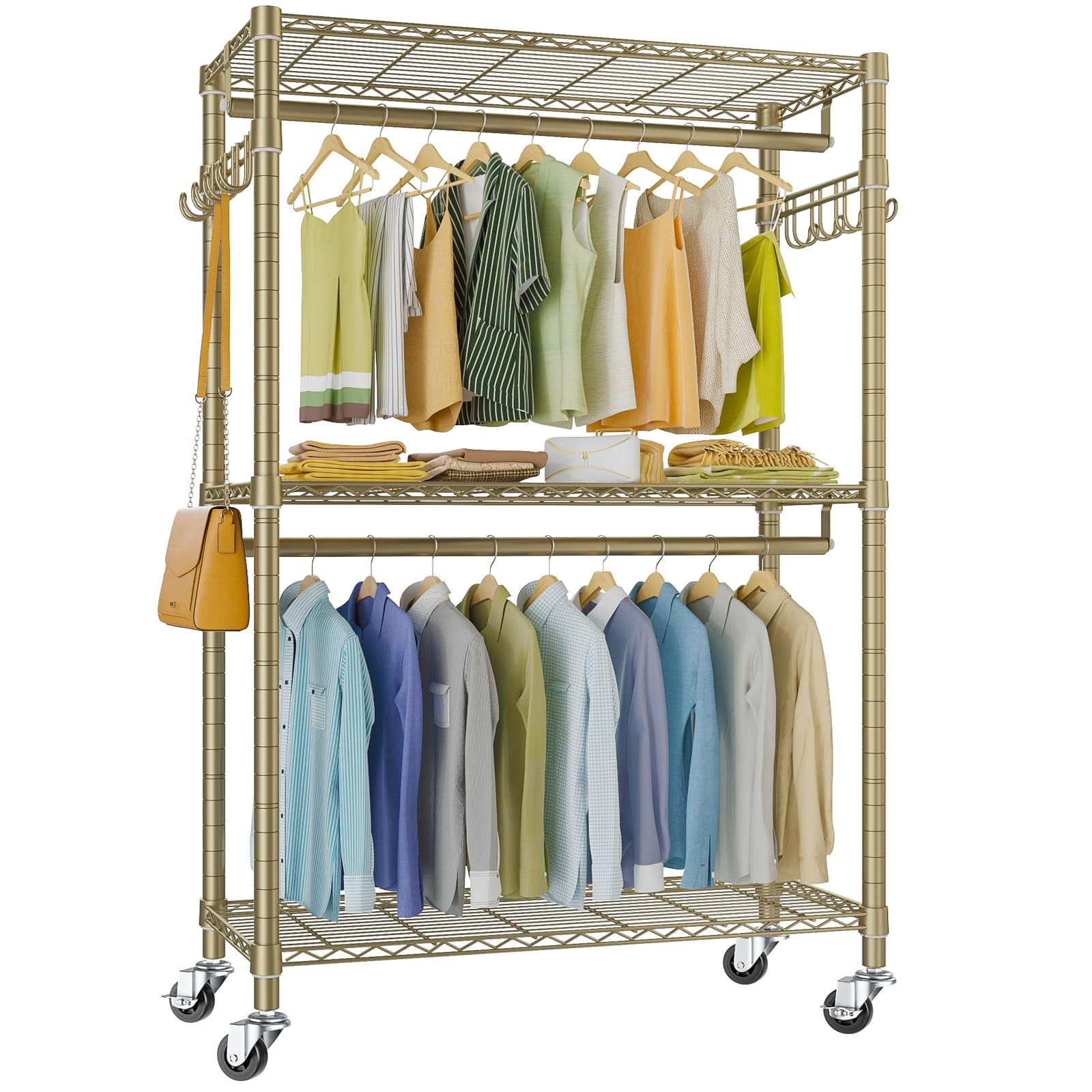 VIPEK R2 Plus Rolling Clothes Rack for Hanging Clothes Heavy Duty ...
