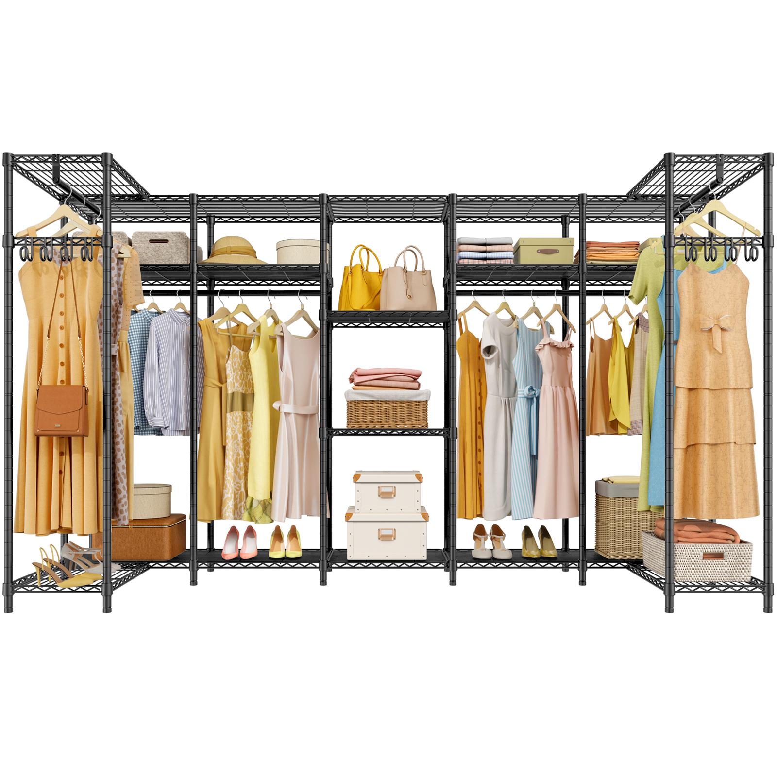 Ktaxon Portable Closet Wardrobe Clothes Rack Storage Organizer With ...