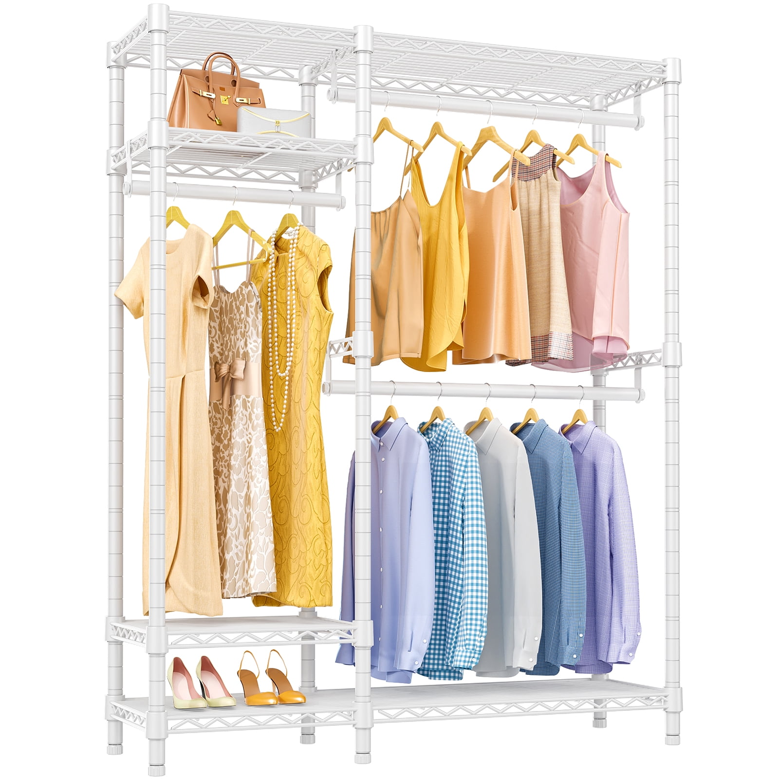 "VIPEK V2 Standing Metal Garment Rack, Clothing Apparel Wire Shelf, 45 ...