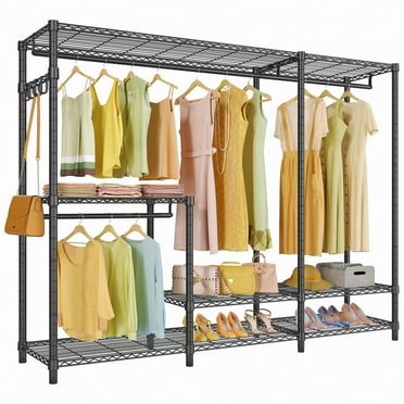 VIPEK L4 Heavy Duty Standing Metal Garment Rack, L Shaped Organizer ...
