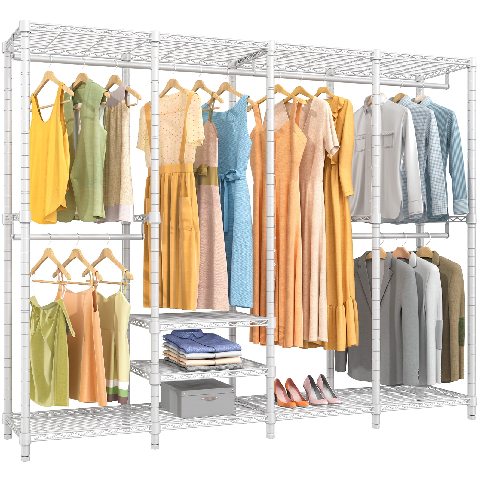 "VIPEK V40 Adjustable Storage Clothes Apparel Hanging Shelving, 76"" L ...