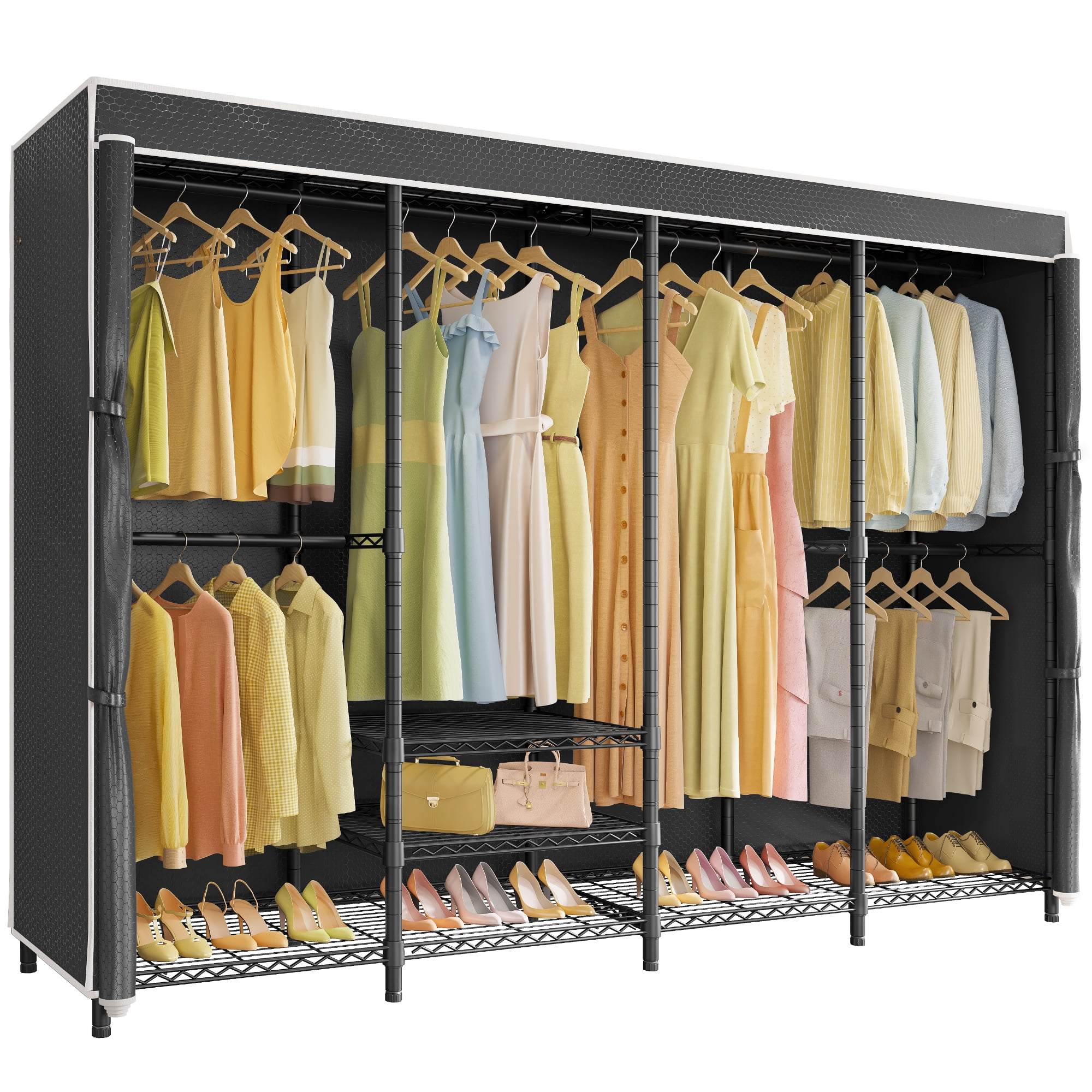 VIPEK V40C Plus Clothing Rack Black Metal Closet Rack with Black ...
