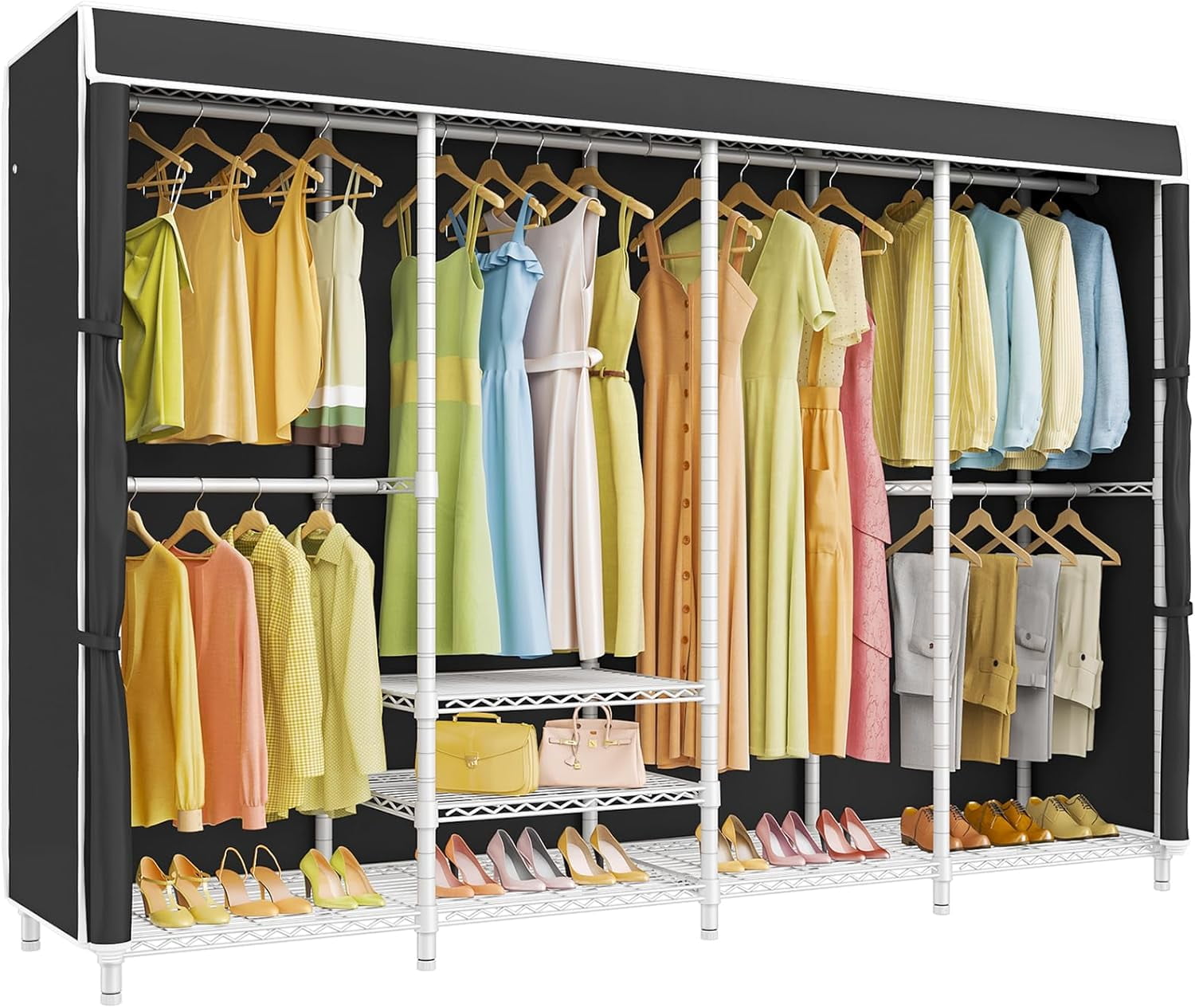 VIPEK V40C Plus Large Covered Clothes Rack for Hanging Clothes, Heavy ...