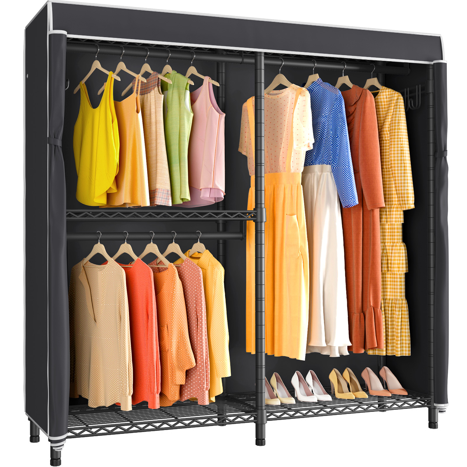 VIPEK V7C Basic Garment Rack with Cover Portable Closets Heavy Duty ...