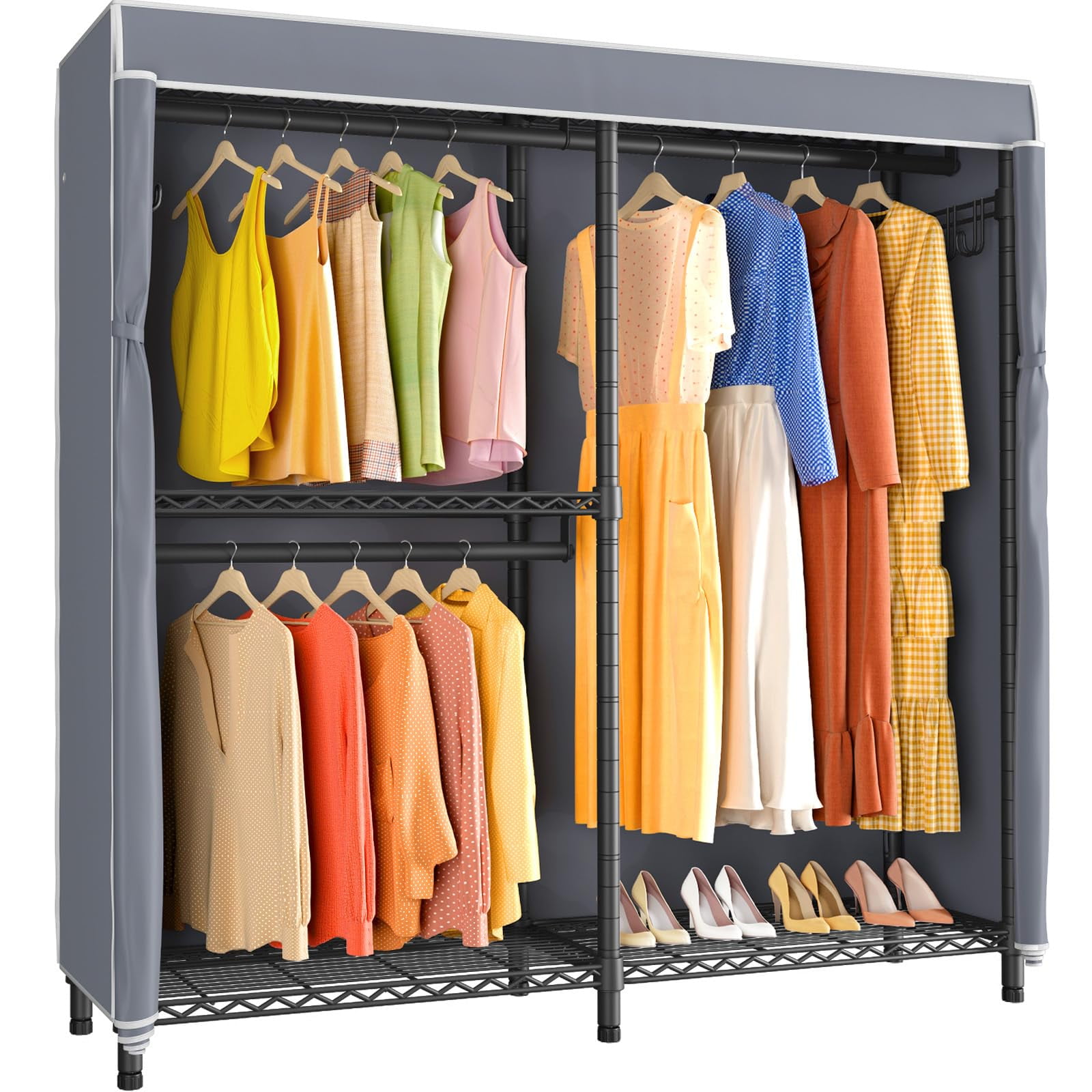 VIPEK V4SC Garment Rack with Cover, Heavy Duty Portable Closet ...