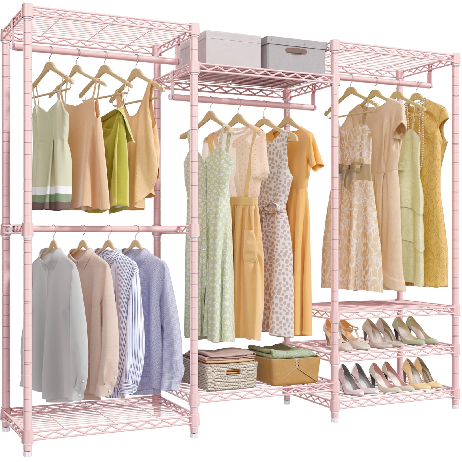 VIPEK V5 6 Tiers Wire Garment Rack Portable Closet Wardrobe, Max Load ...