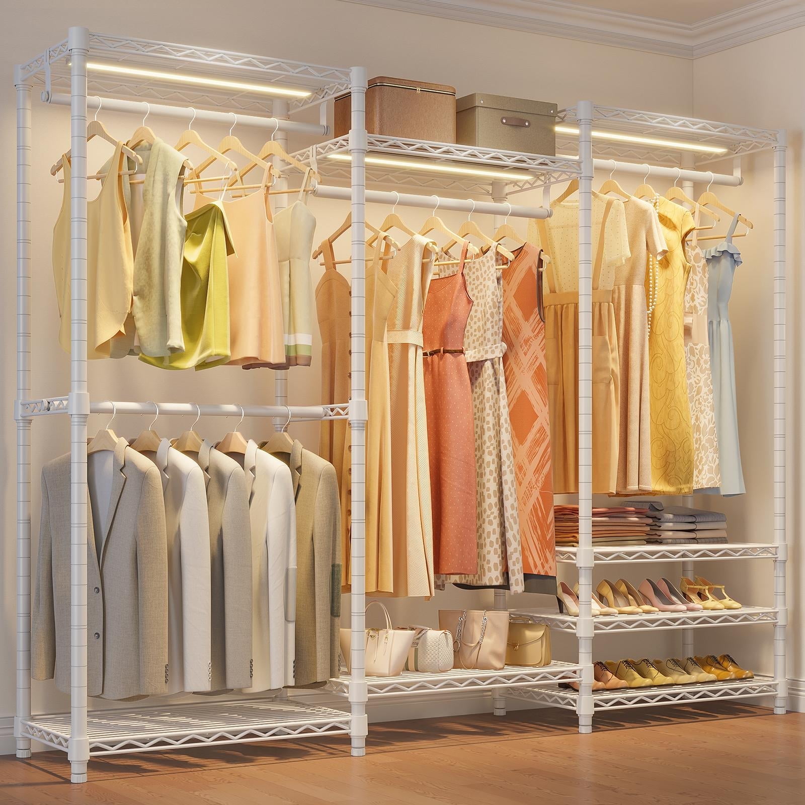 VIPEK V5L Garment Rack Heavy Duty Clothes Rack with Dimmable LED Lights ...