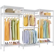 "VIPEK V5i Heavy Duty Garment Rack, Adjustable Double Rod, 68.9""L x 15 ...