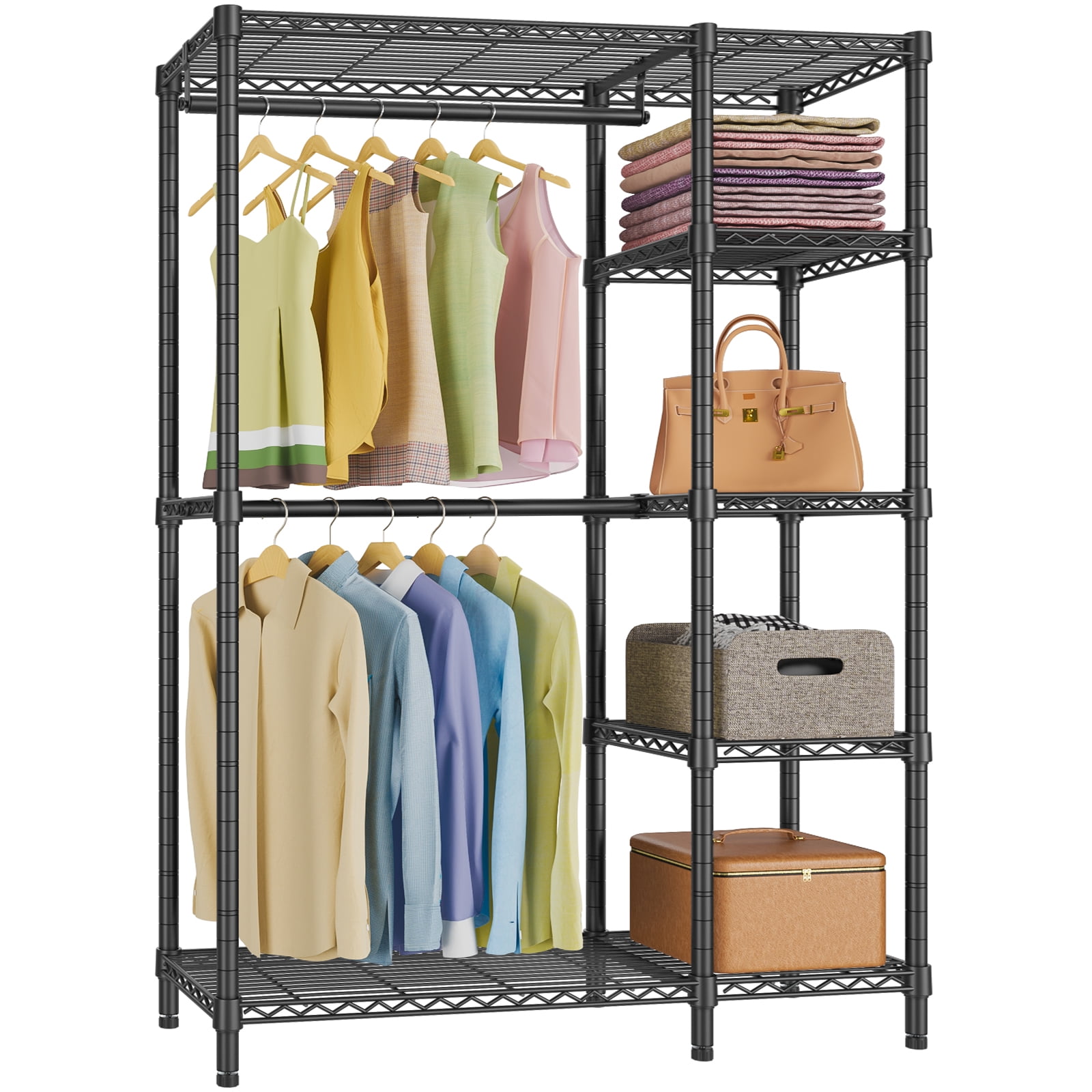VIPEK V7 Basic Double Hanging Metal Garment Rack, Portable Closet, Max ...