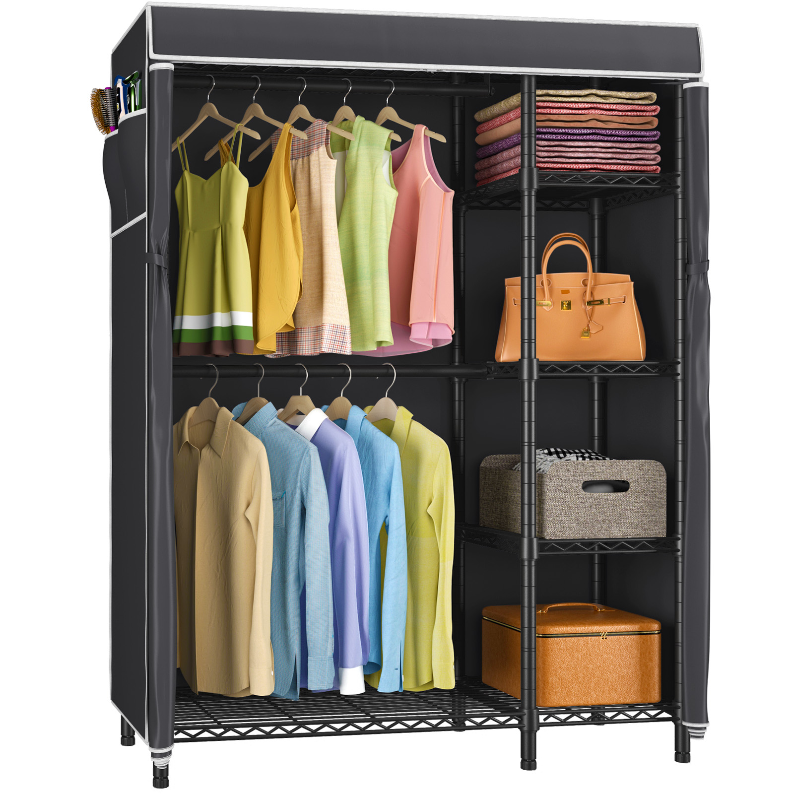 VIPEK V7C Basic Garment Rack with Cover Portable Closets Heavy Duty ...