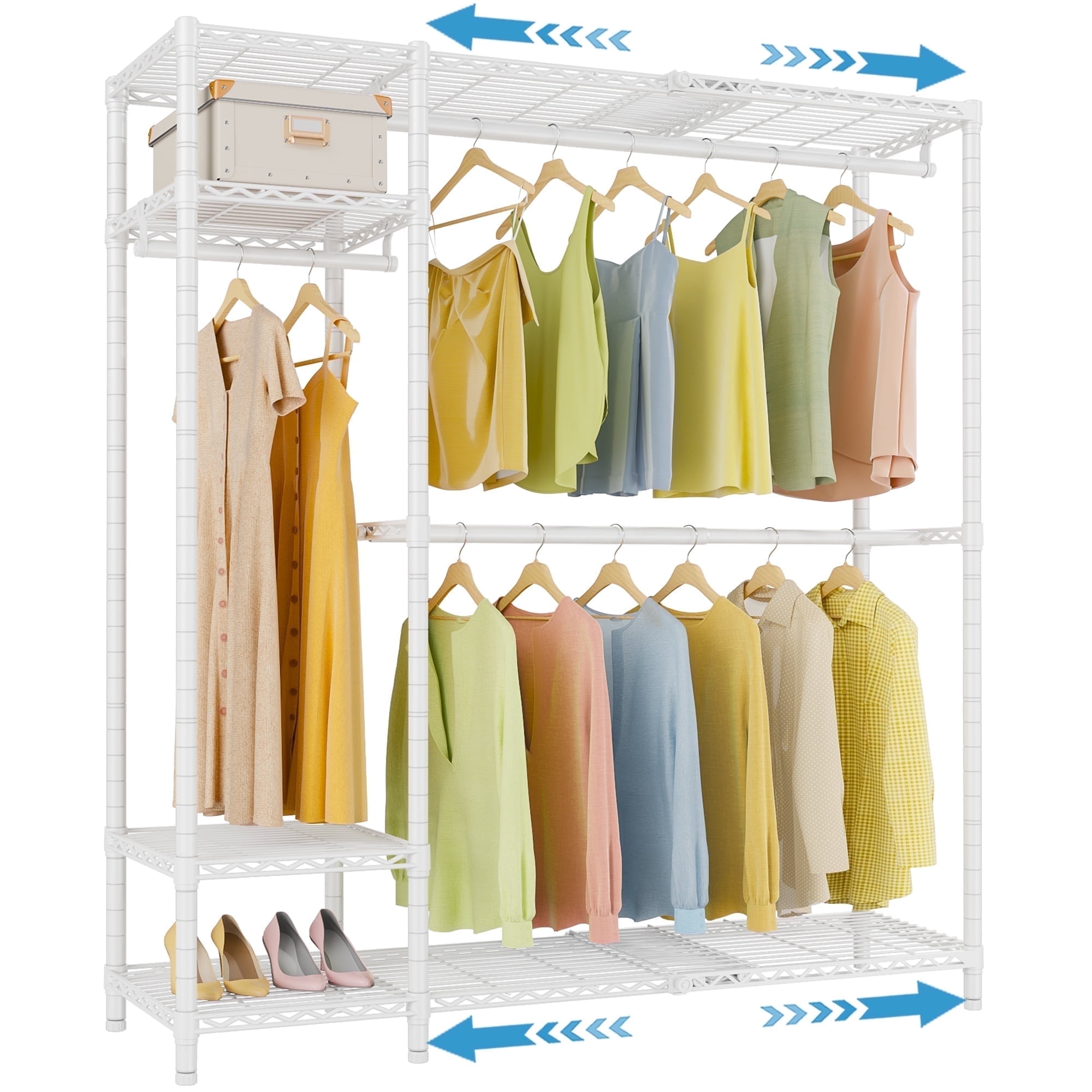 VIPEK X20 Expandable Clothing Rack Reach-in Closet Adjustable from 3'3 ...