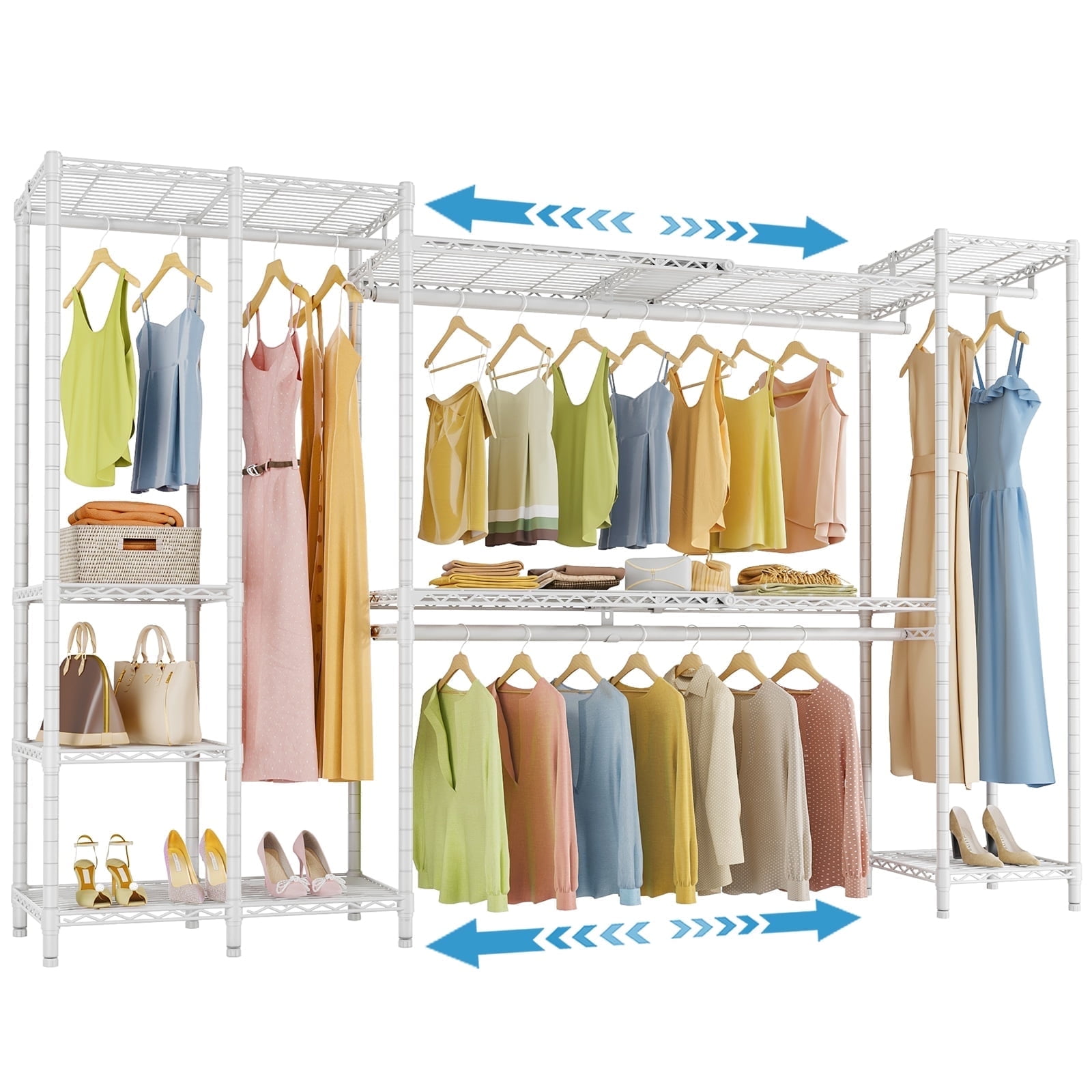 VIPEK X40 Expandable Large Reach-in Closet Rack Adjustable from 6'4" to ...
