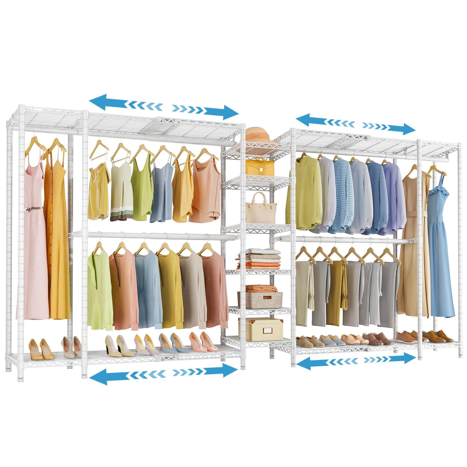 VIPEK X5 Extra Large Expandable Clothes Rack Adjustable from 7'8" to 10 ...