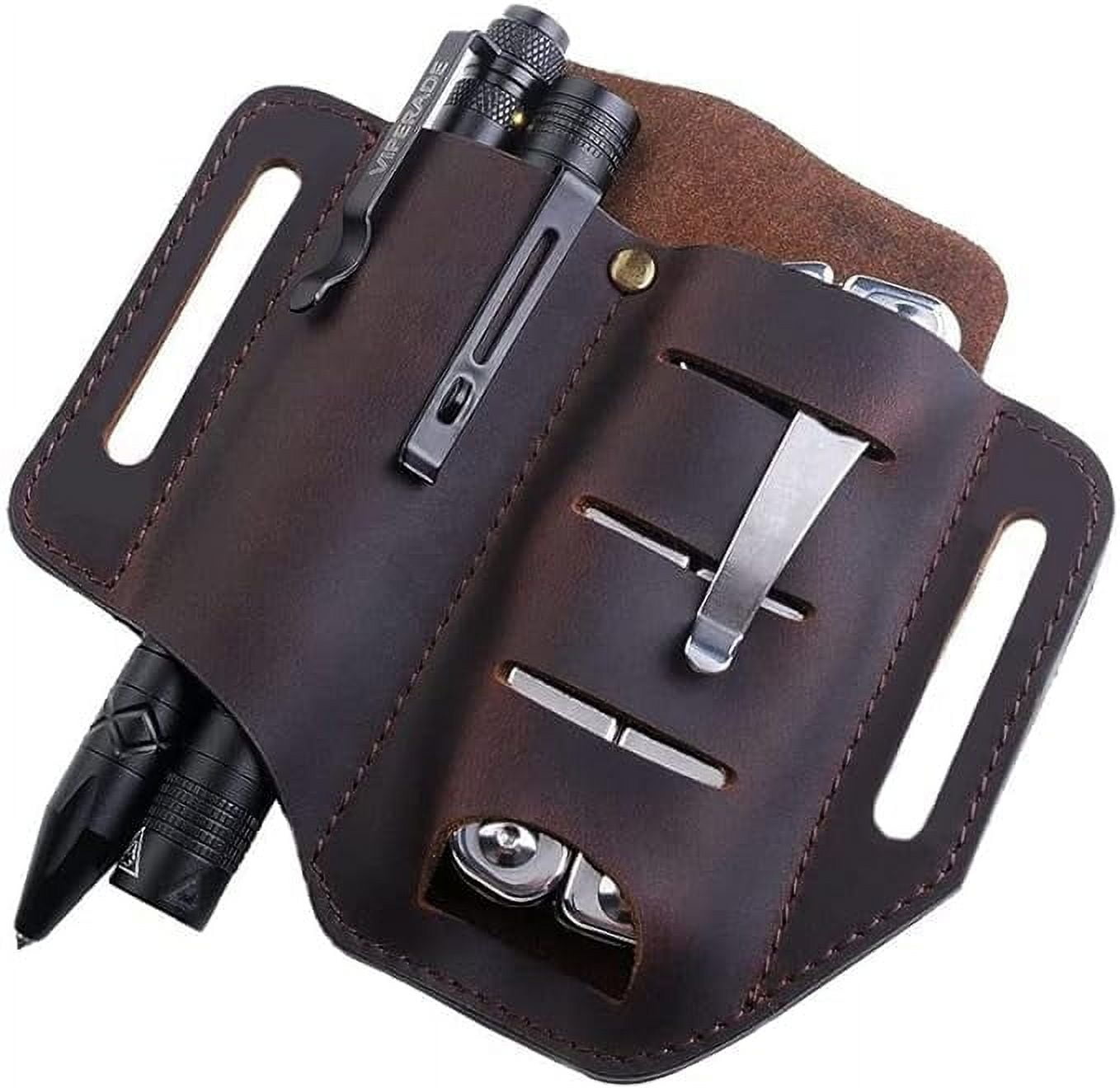 VIPERADE PJ8 EDC Leather Sheath for Blet, Knife/Tool/Flashlight ...