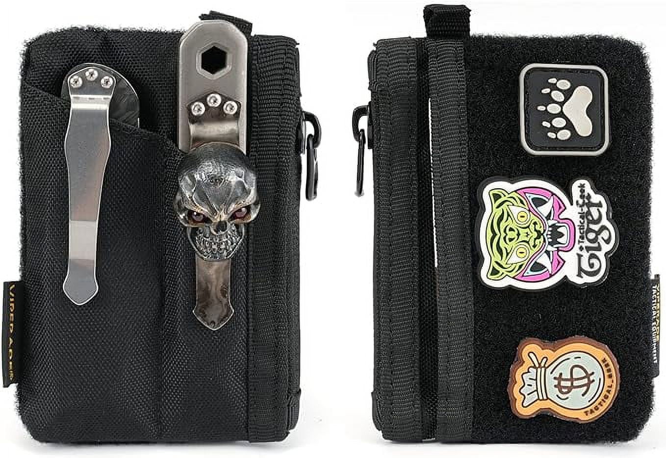 VIPERADE VE17 Small EDC Pouch, EDC Pocket Organizer with DIY Patch Area ...