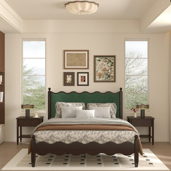 White & Grey Eastern King Sized Bed - Faux Leather With Solid ...