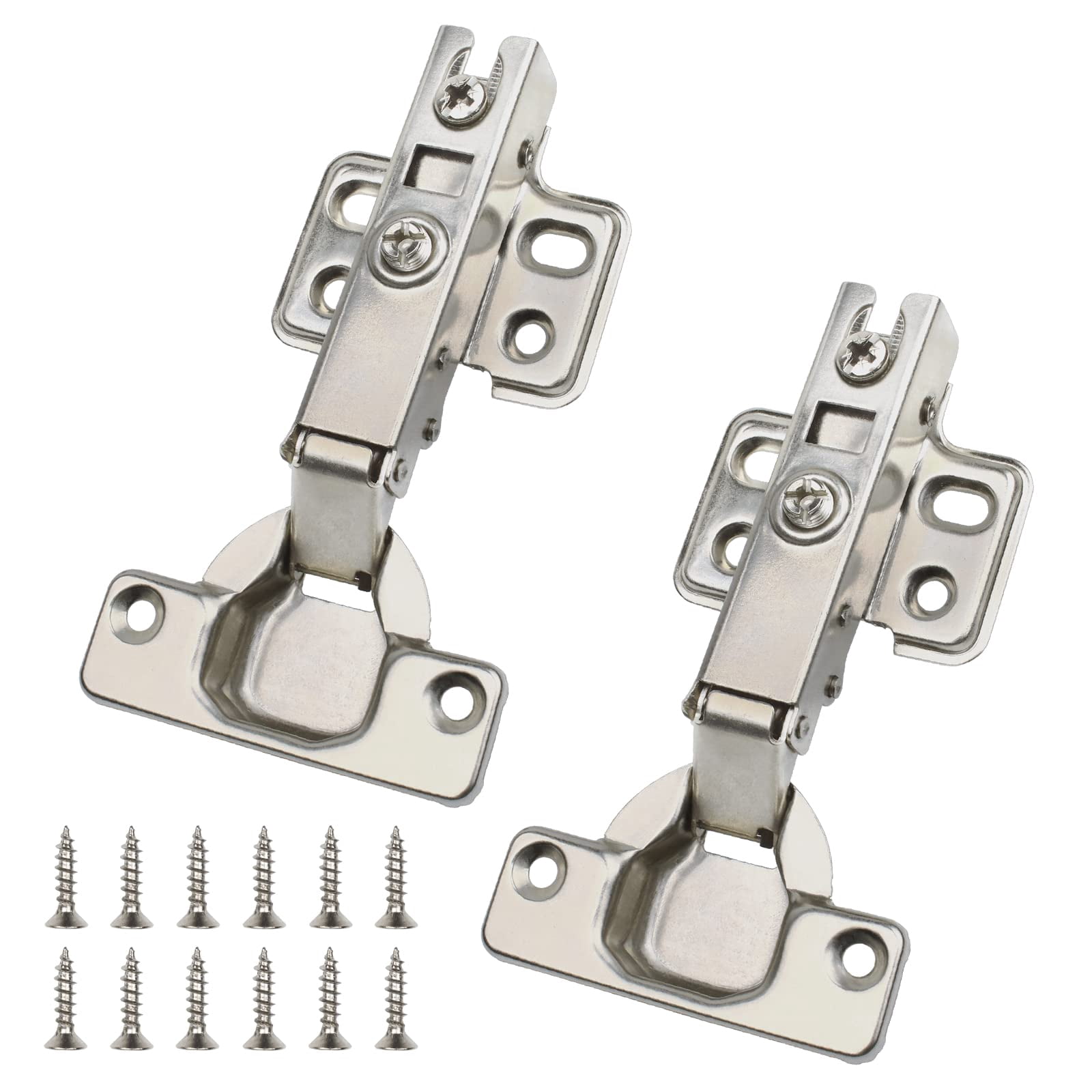 VIPMOON 1 Pair (2 Pack) Cabinet Door Hinges, Overlay Soft Close Kitchen ...
