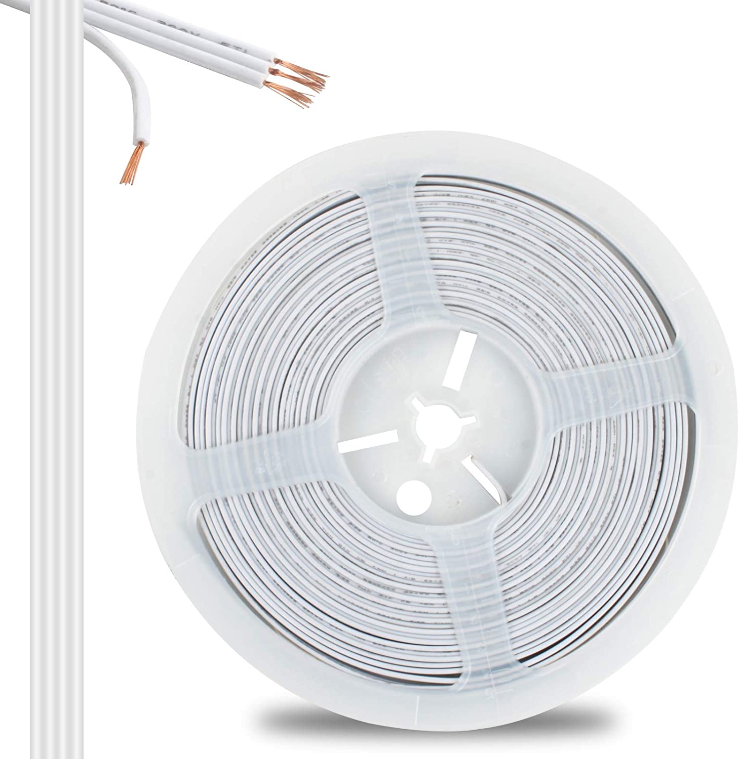 UPG 77025 22-Gauge, 4-Conductor Alarm White Cable, 500' Coil Pack ...