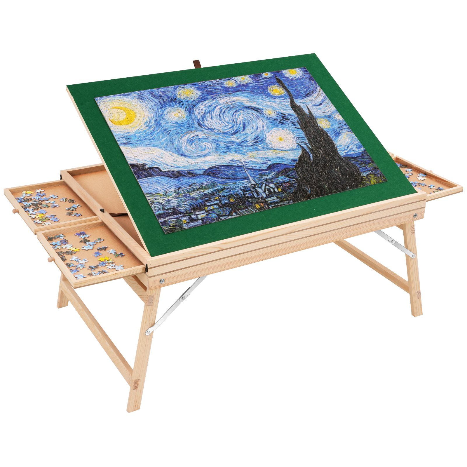 VIPMOON 32.7"x24.6" Wooden Jigsaw Puzzle Plateau, 1500 Piece Puzzle ...