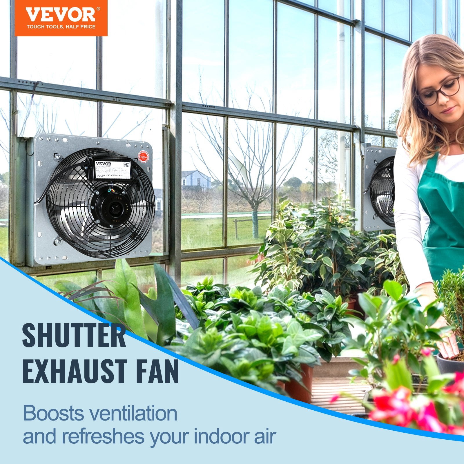 Attic Exhaust Fan AIRLIFT S16 Shutter Exhaust Fan 16 Inch With Speed ...