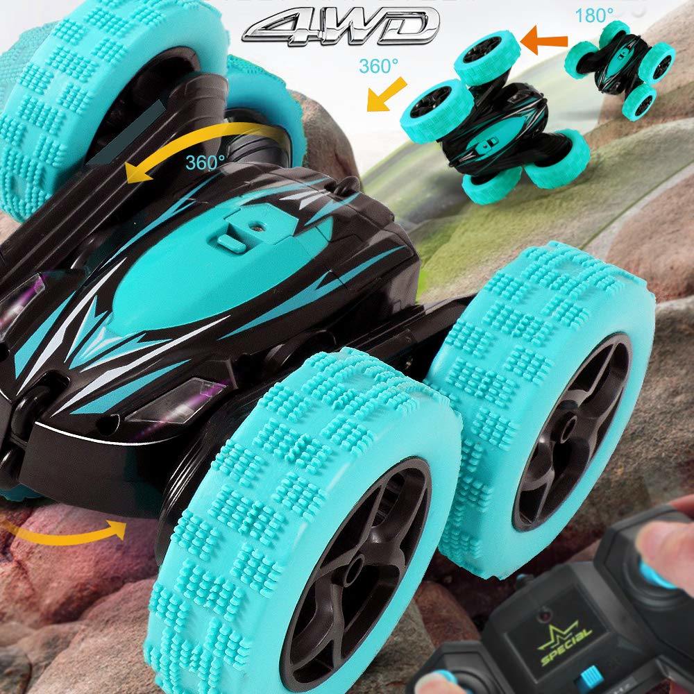 VIPMOON Rc 360° Stunt Cars: Double Sided Flip Rotating 4WD Race Car Toy ...