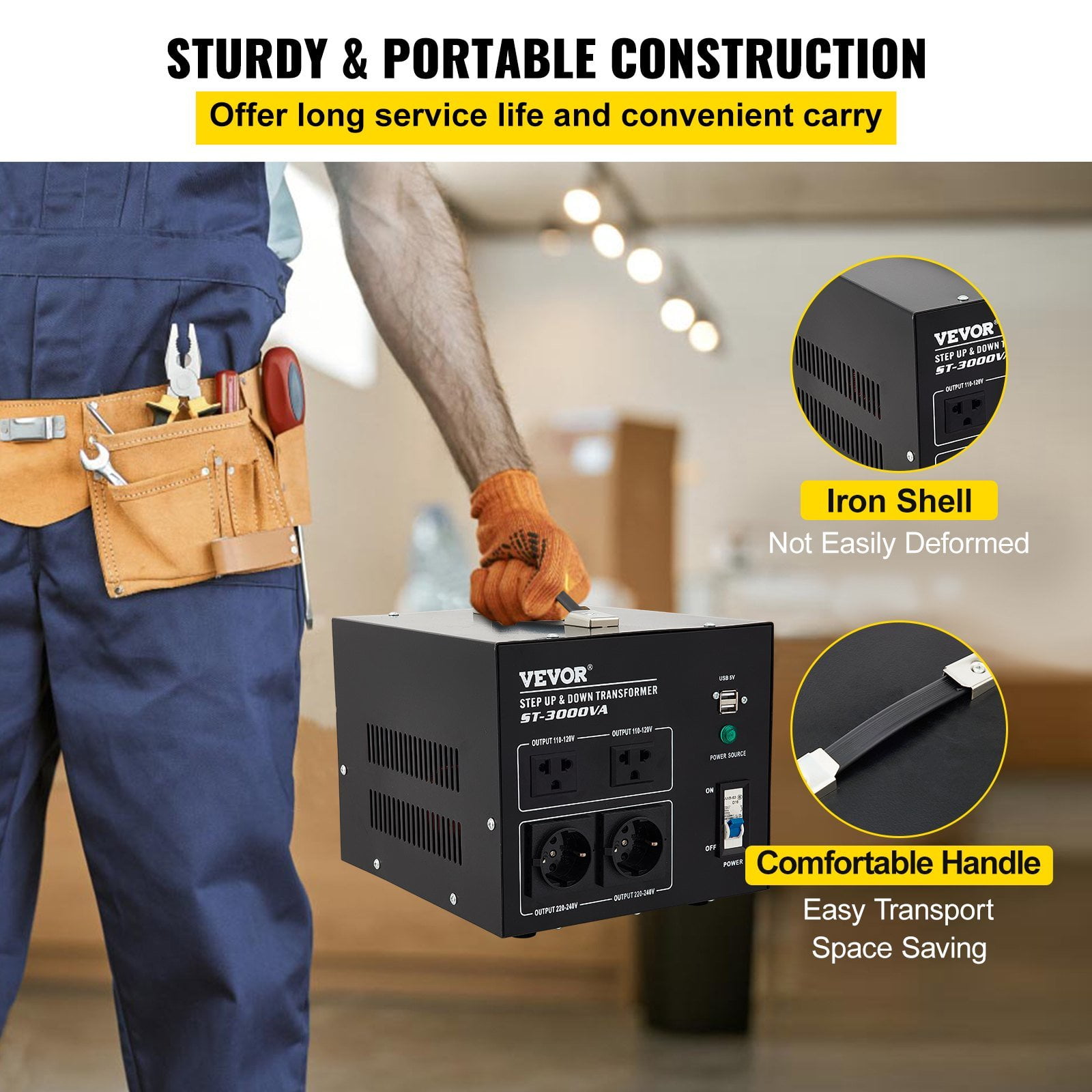 VIPMOON Step Up Down Transformer Voltage Converter 3000W 110V-240V US ...